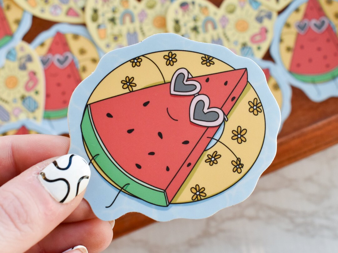 Summer Watermelon Sticker | Cute Sticker for Water Bottle and Laptop ...