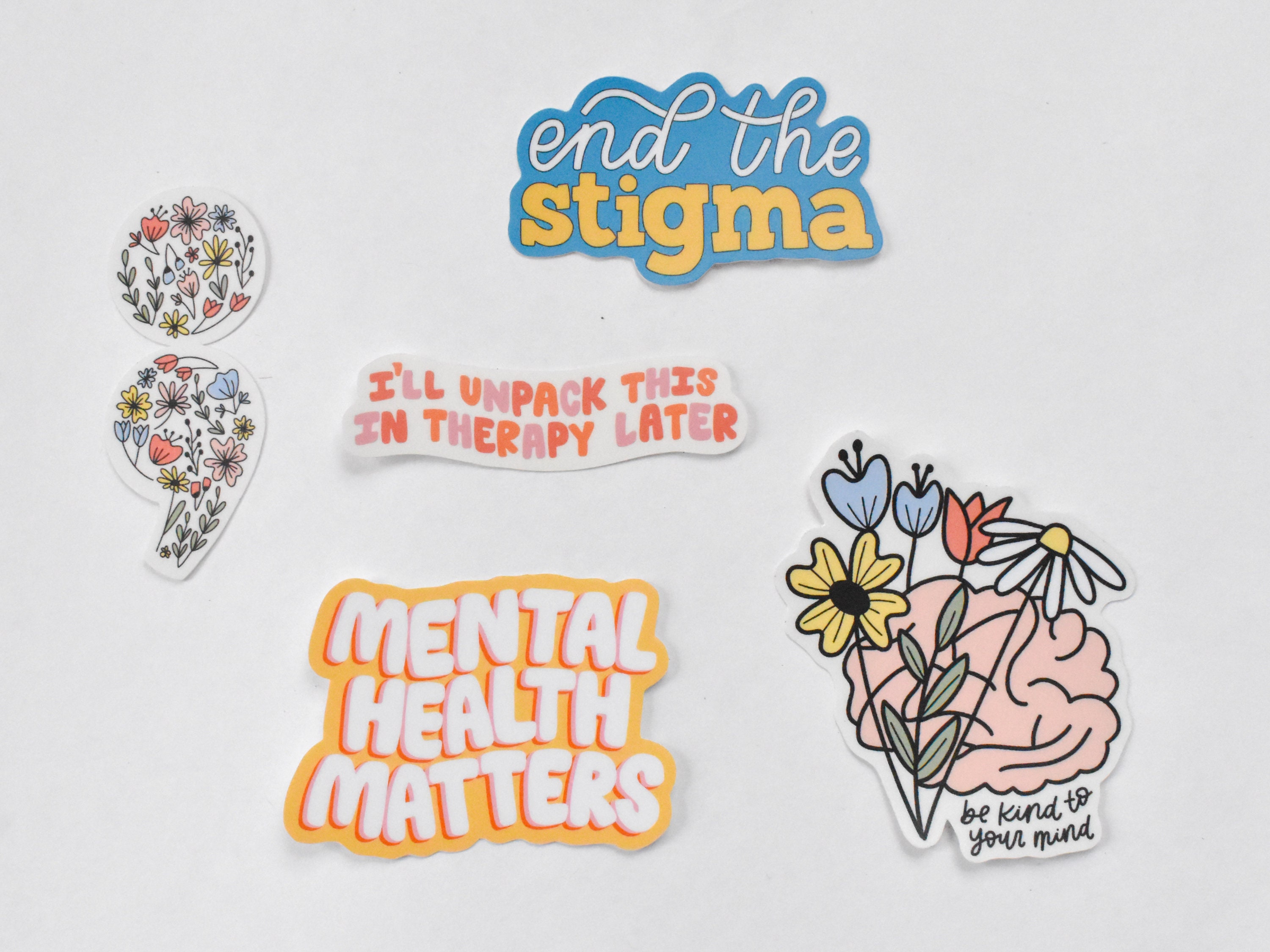 End the Stigma Sticker Mental Health Matters Sticker | Etsy