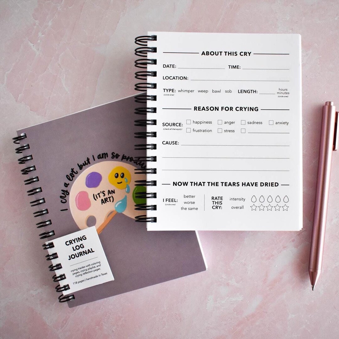 Cry A Lot / Productive Mini Crying Log | Yearly Crying Tracker Journal ...