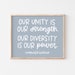Our Unity is Our Strength, Our Diversity is Our Power | Kamala Harris ...