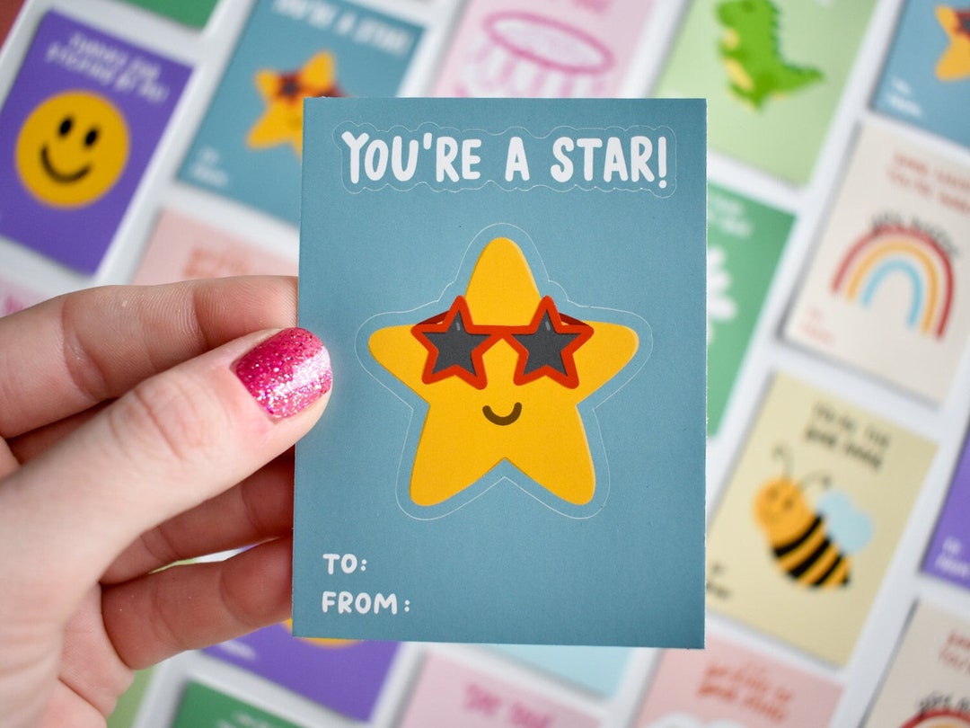 You're A Star Sticker Gram | Unique Valentines for Classroom | Cute ...