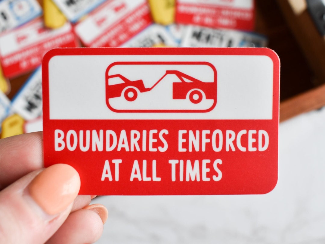 Boundaries Enforced Sticker | Mental Health Sticker for Her | Laptop ...