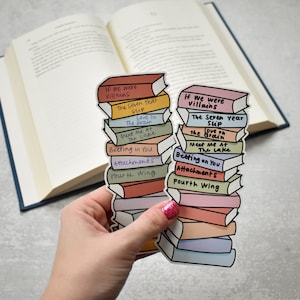 Book Stack STICKER Bookmark Book Tracker Bookmark Yearly Reading ...