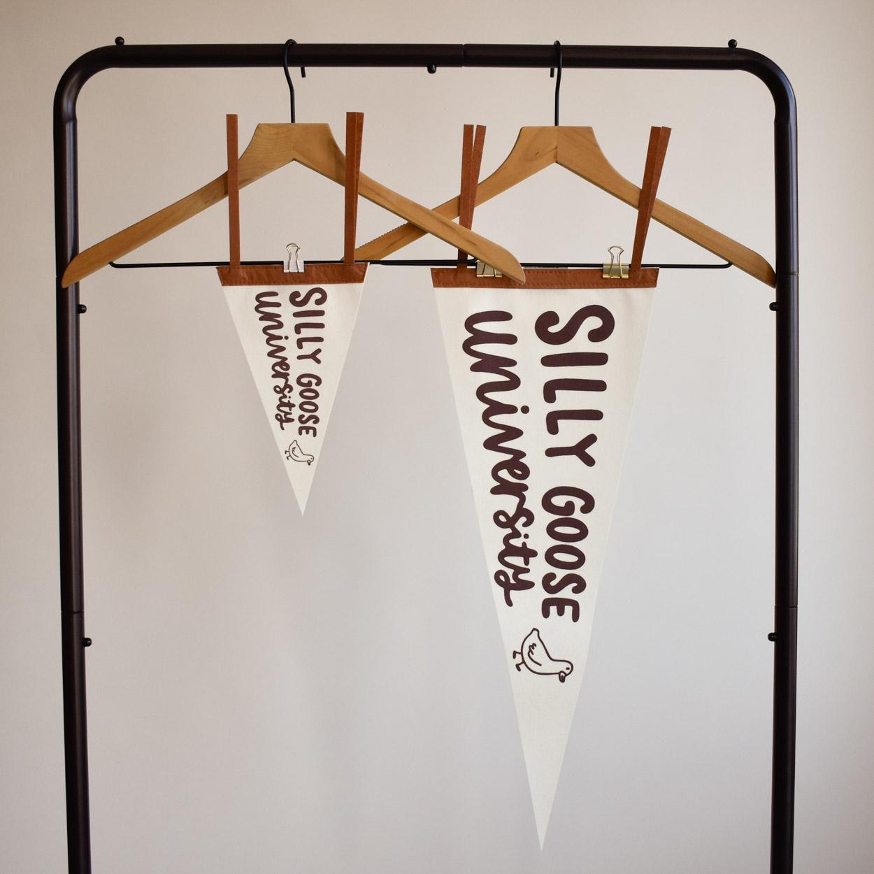 Silly Goose University Pennant Flag | Funny College Wall Decor for ...