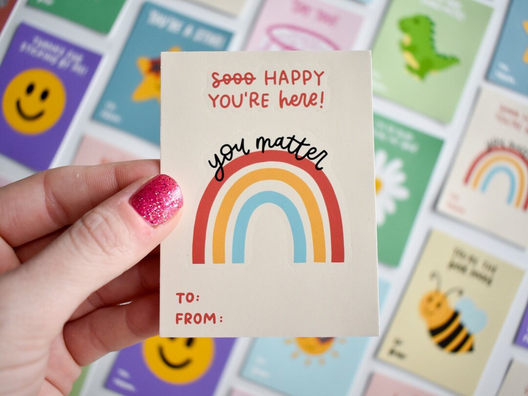 You Matter Sticker Gram | Unique Valentines for Classroom | Cute ...