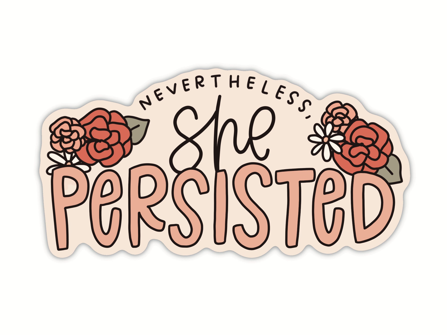 Nevertheless She Persisted Sticker Cute Feminist Sticker - Etsy
