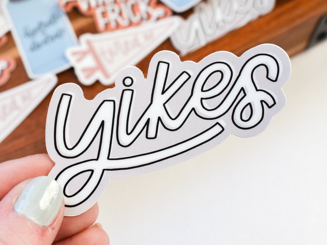 Yikes Sticker | Funny Laptop Sticker for College Students | Waterproof ...