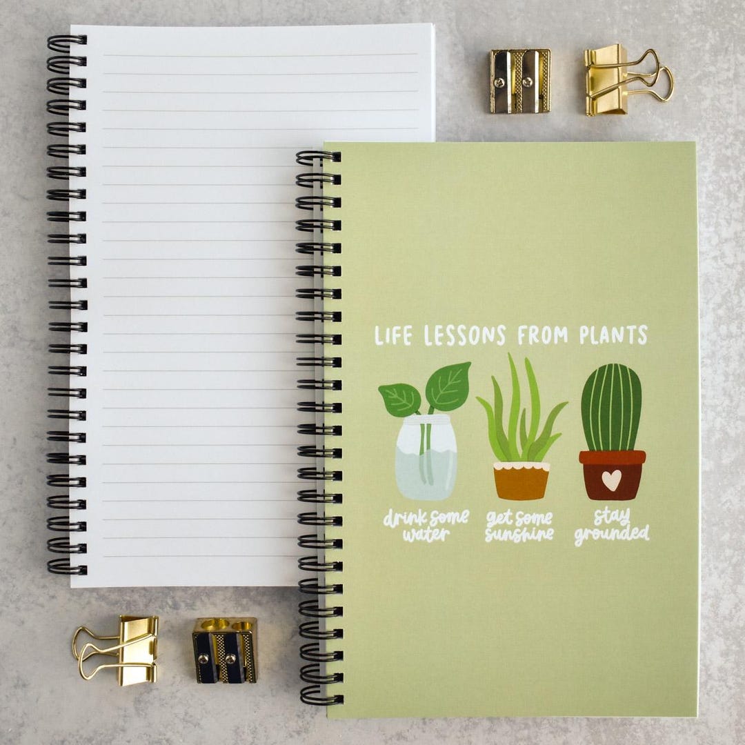 Life Lessons From Plants Notebook - Spiral Plant Journal Best Gifts for ...