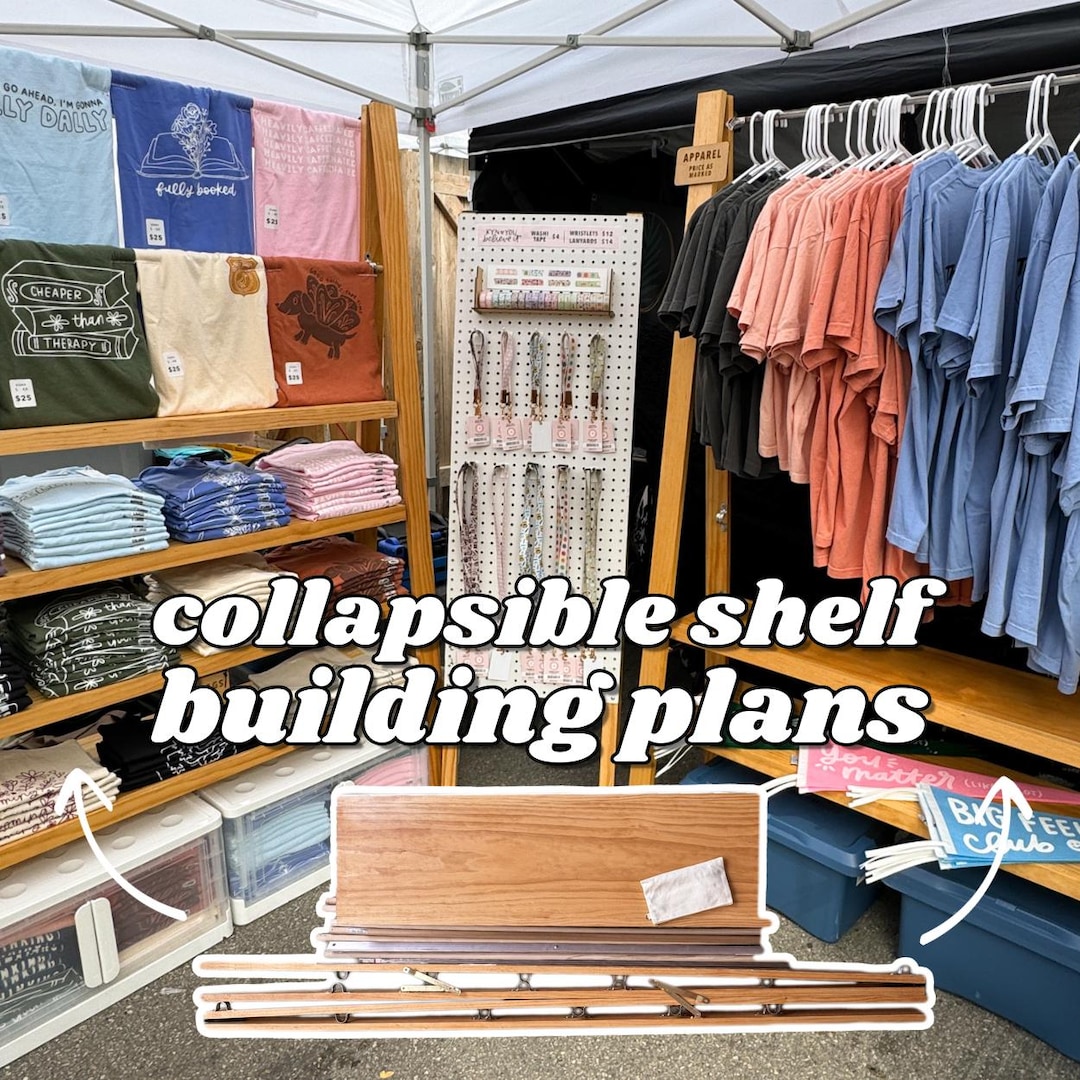 Market Shelf Building Plans: Foldable, Portable - Digital Download - Etsy