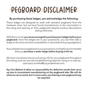 Pre-made Sticker Ledges for Pegboard | Collapsible Shelves for Stickers ...