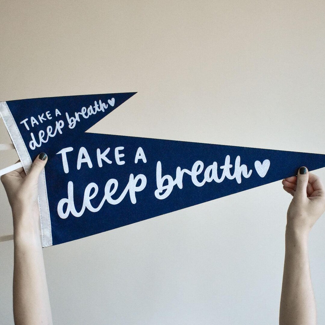 Take A Deep Breath Pennant | Mental Health Wall Decor for Kids Room ...