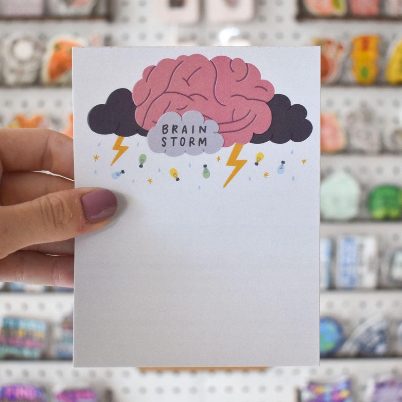 Brain Storm Notepad | Blank To-do List for Students and Teachers - Etsy