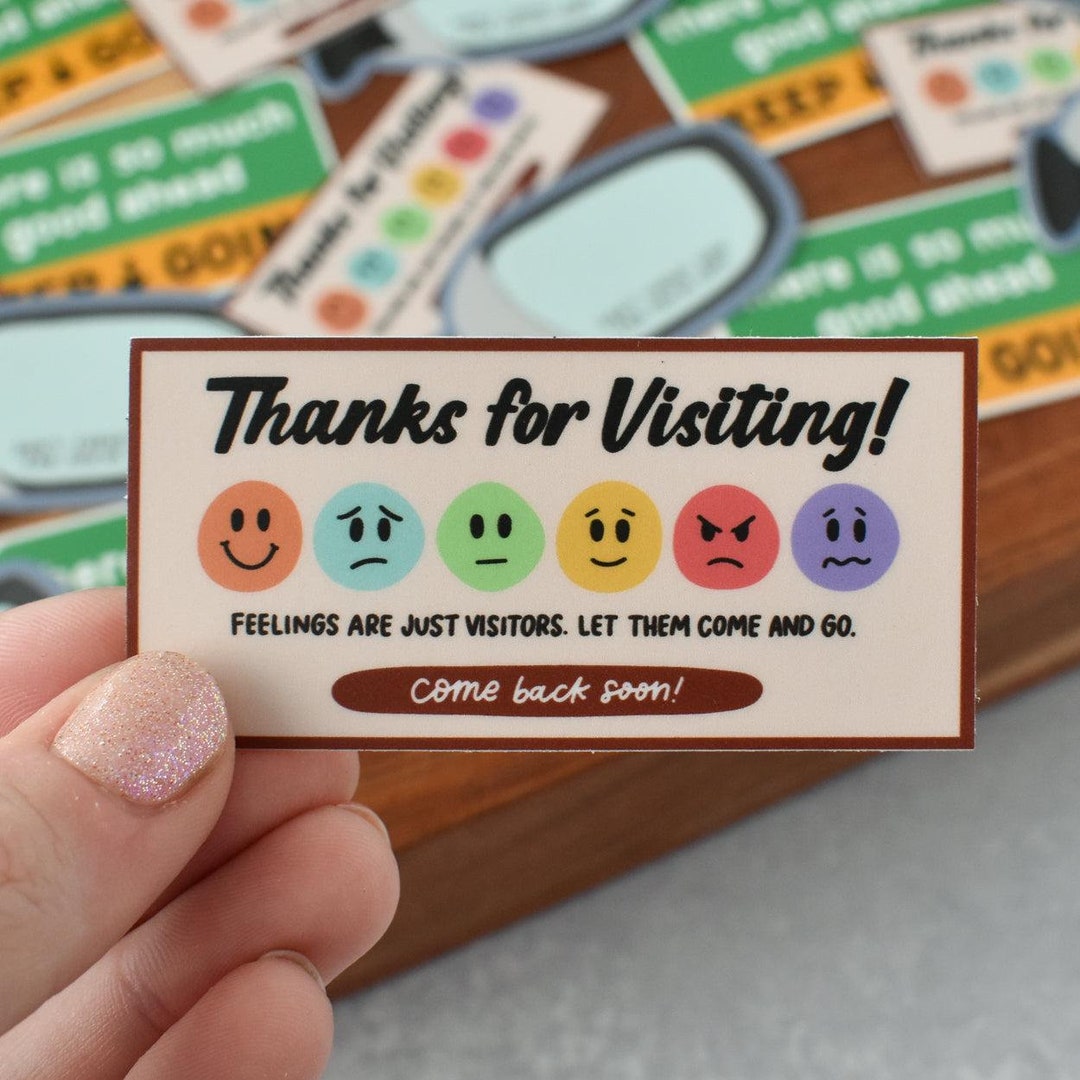 Thanks for Visiting Feelings Sticker | Cute Travel Sticker for Laptops ...
