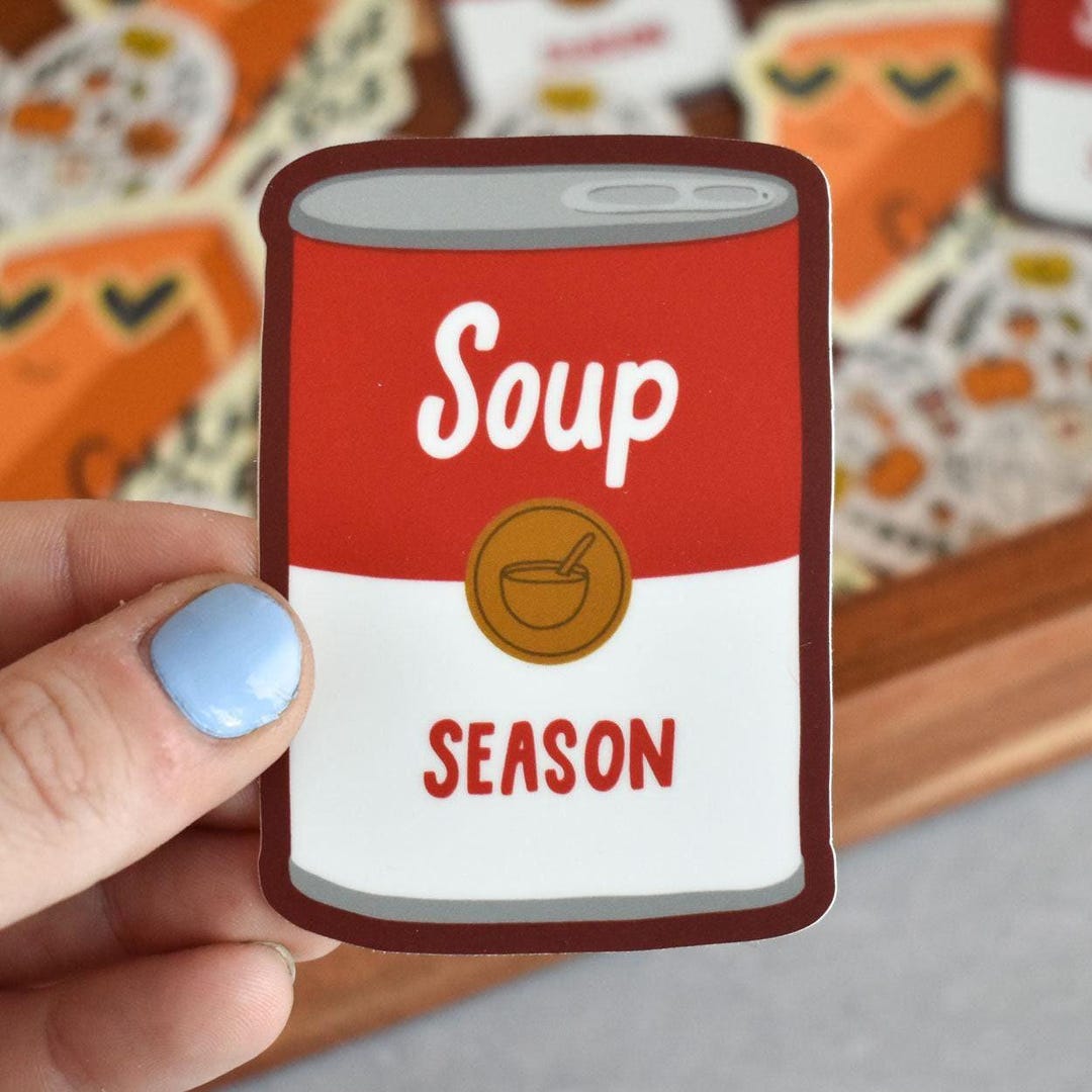 Soup Season Sticker | Funny Fall Vinyl Decal for Laptops and Water ...