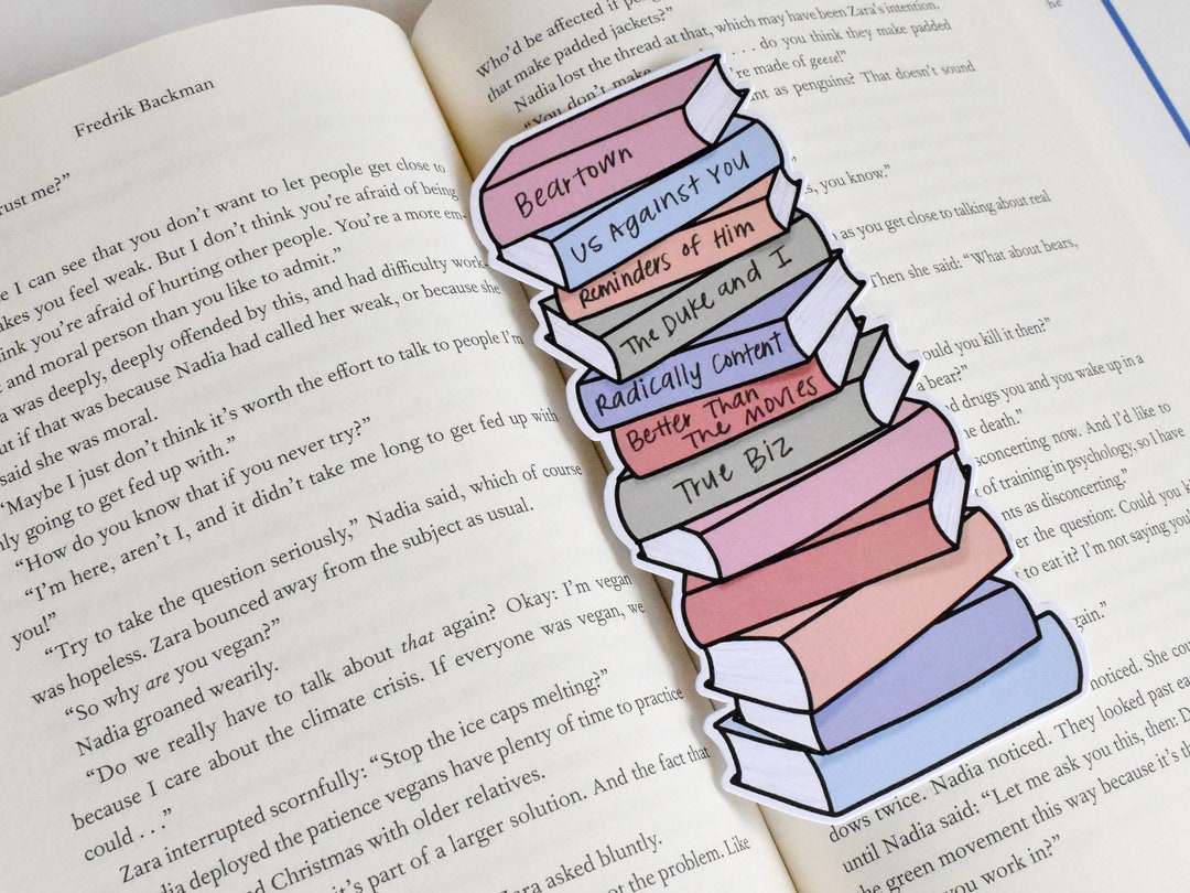 Book Stack Bookmark | Book Tracker Bookmark | Unique Bookmark for Book ...
