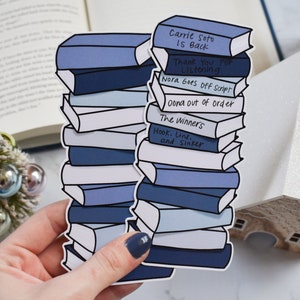 Book Stack Bookmark | Book Tracker Bookmark | Unique Bookmark for Book ...