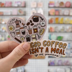 Coffee Heart Sticker | Coffee Sticker for Laptop, Journal, Phone | Gift ...