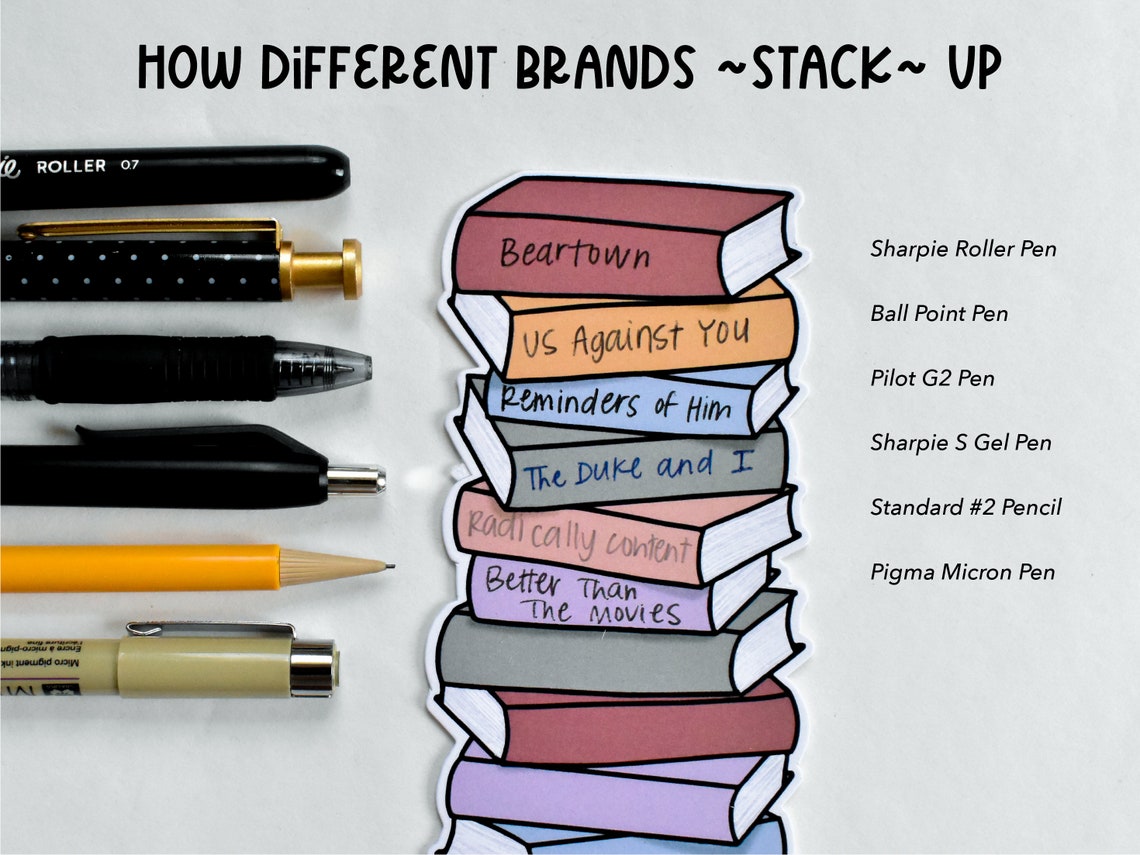 Book Stack Bookmark Book Tracker Bookmark Unique Bookmark - Etsy