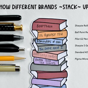 Book Stack Bookmark | Book Tracker Bookmark | Unique Bookmark for Book ...