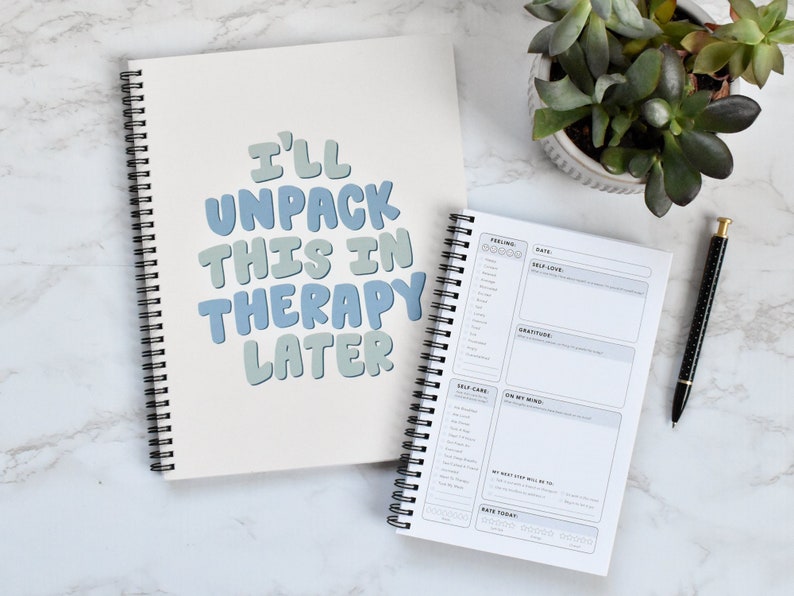 Mental Health Journal I'll Unpack This in Therapy - Etsy