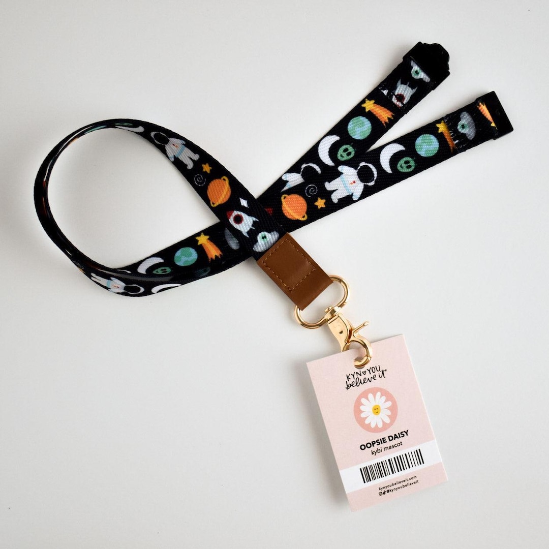Outer Space Fabric Lanyard | Alien Badge Holder With Breakaway Clasp - Etsy