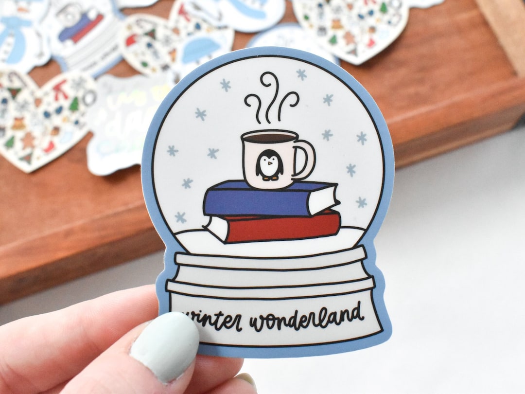 Snow Globe Sticker Cute Winter Stickers for Laptop Christmas Stickers ...