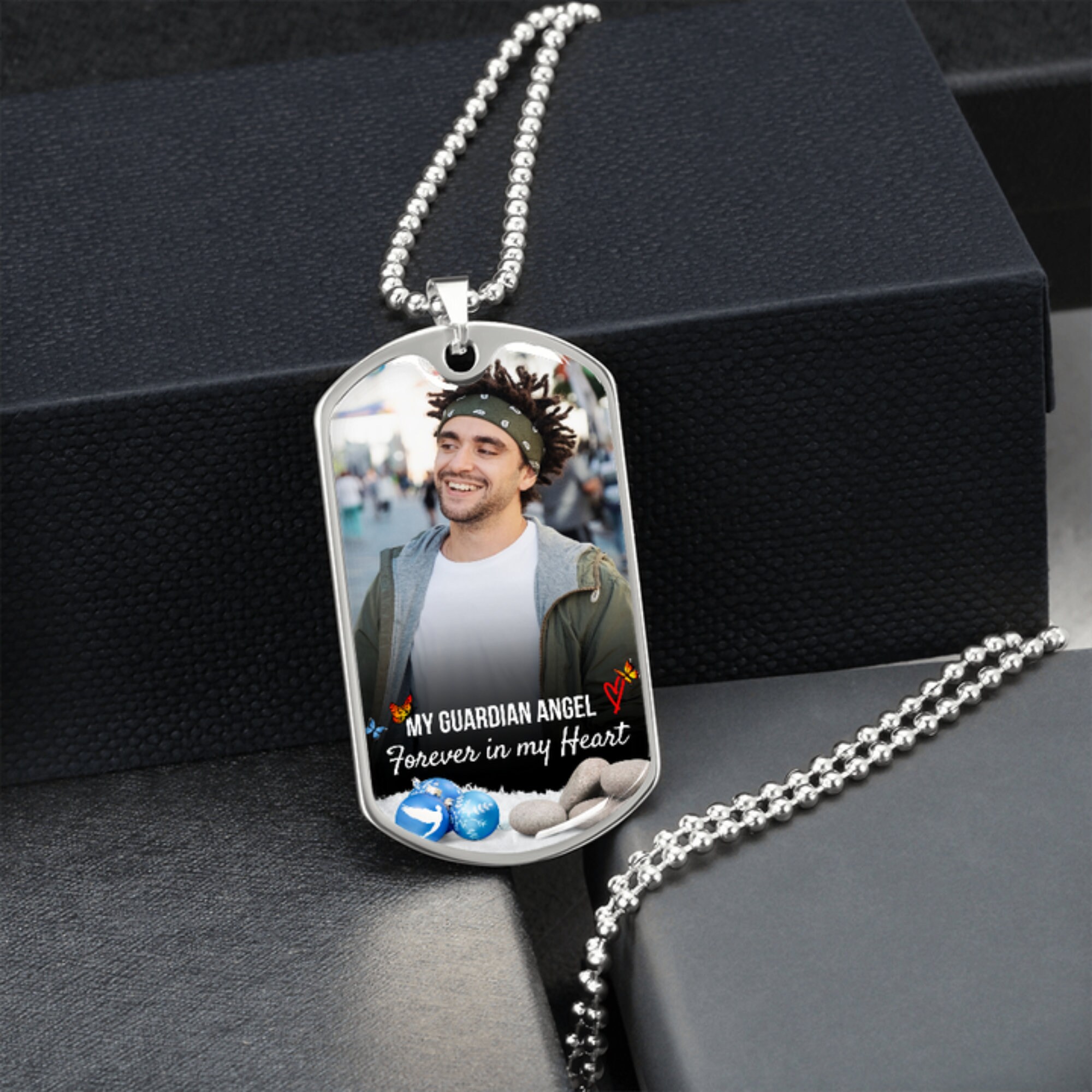 Memorial Necklace for Man Personalized Memorial Necklace - Etsy