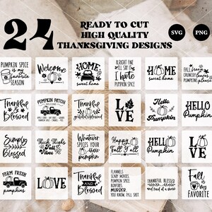 Fall Bundle Svg, Thanksgiving Bundle SVG, Autumn Thanksgiving Cut File ...