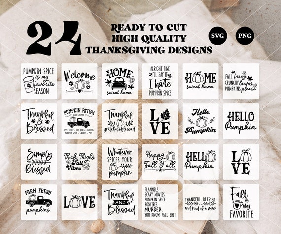 Fall Bundle Svg Thanksgiving Bundle SVG Autumn Thanksgiving - Etsy