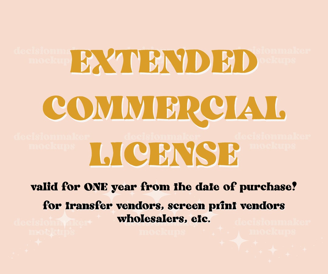 One Year Extended Commercial Licence, Whole Shop Licence for Transfer ...
