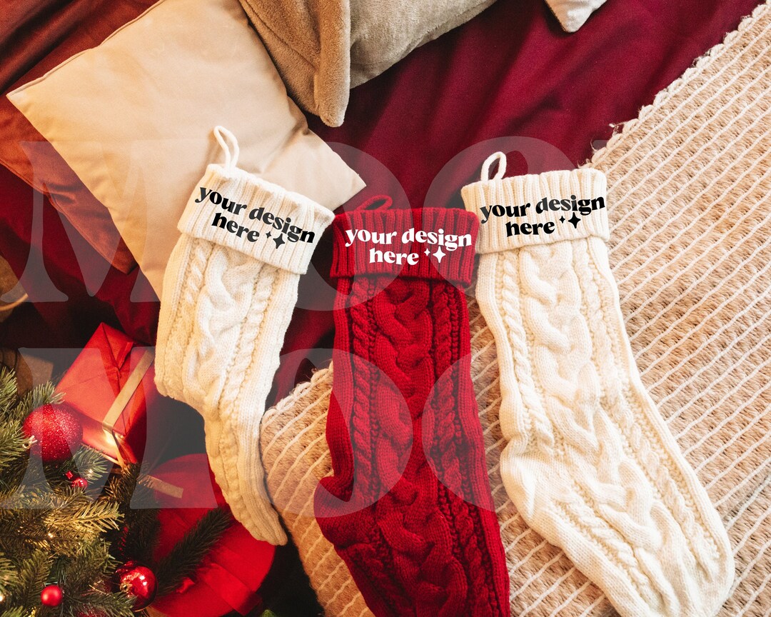 Christmas Stockings Mockup, Christmas Mockup, Family Stockings Mockup ...