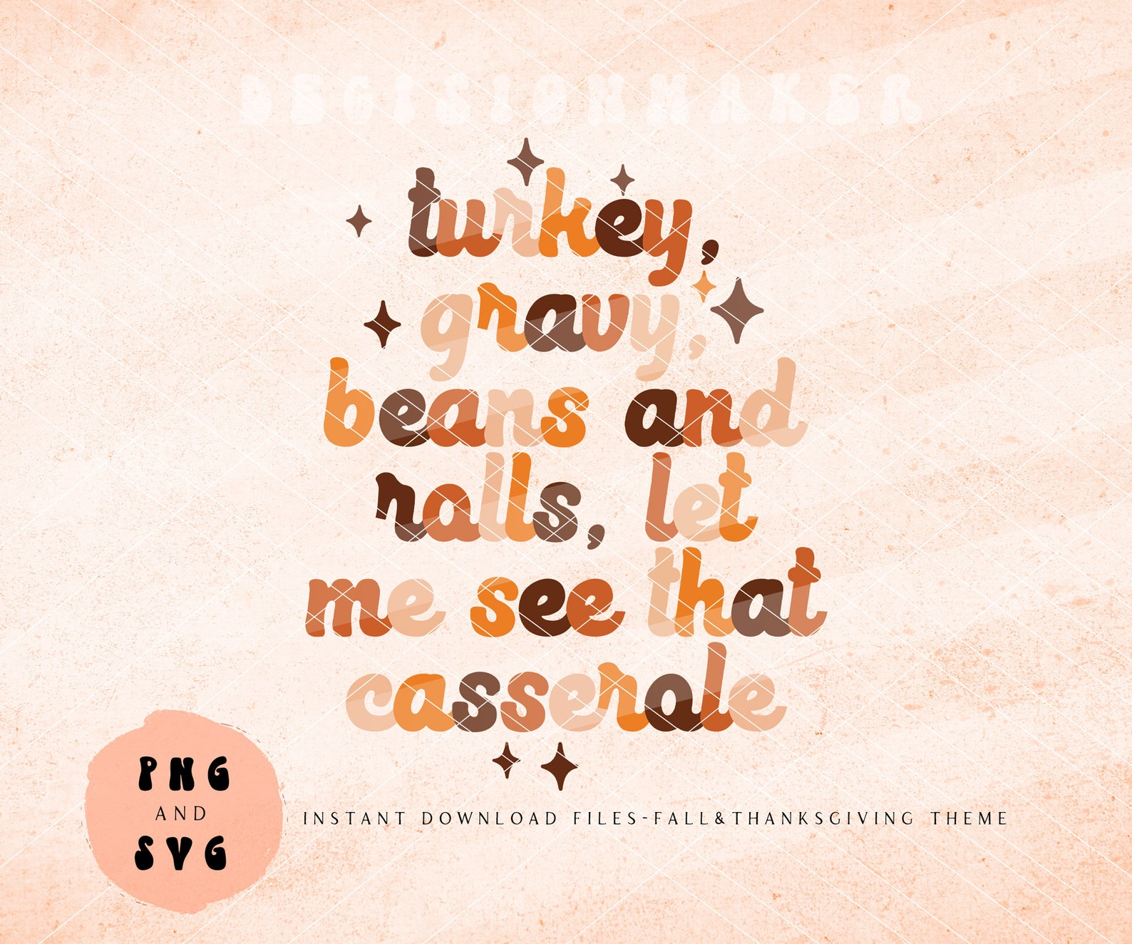 Turkey Gravy Beans Rolls Svg Fall Svg Fall PNG Autumn Svg - Etsy