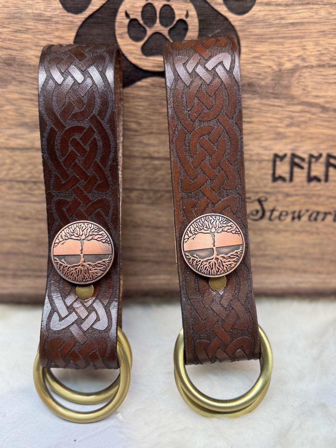 2 Leather Skirt Hikes Renfair Viking Celt SCA LARP Tree of Life - Etsy