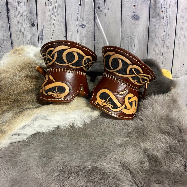Leather Gauntlets - Etsy