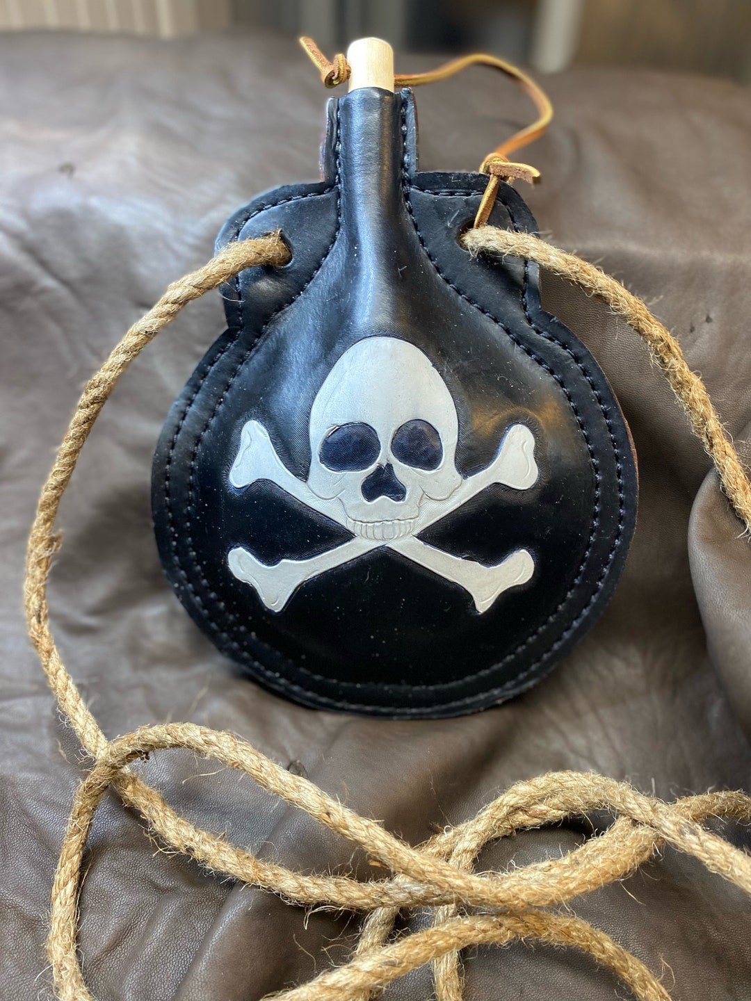 Pirate Flask Canteen Leather - Etsy