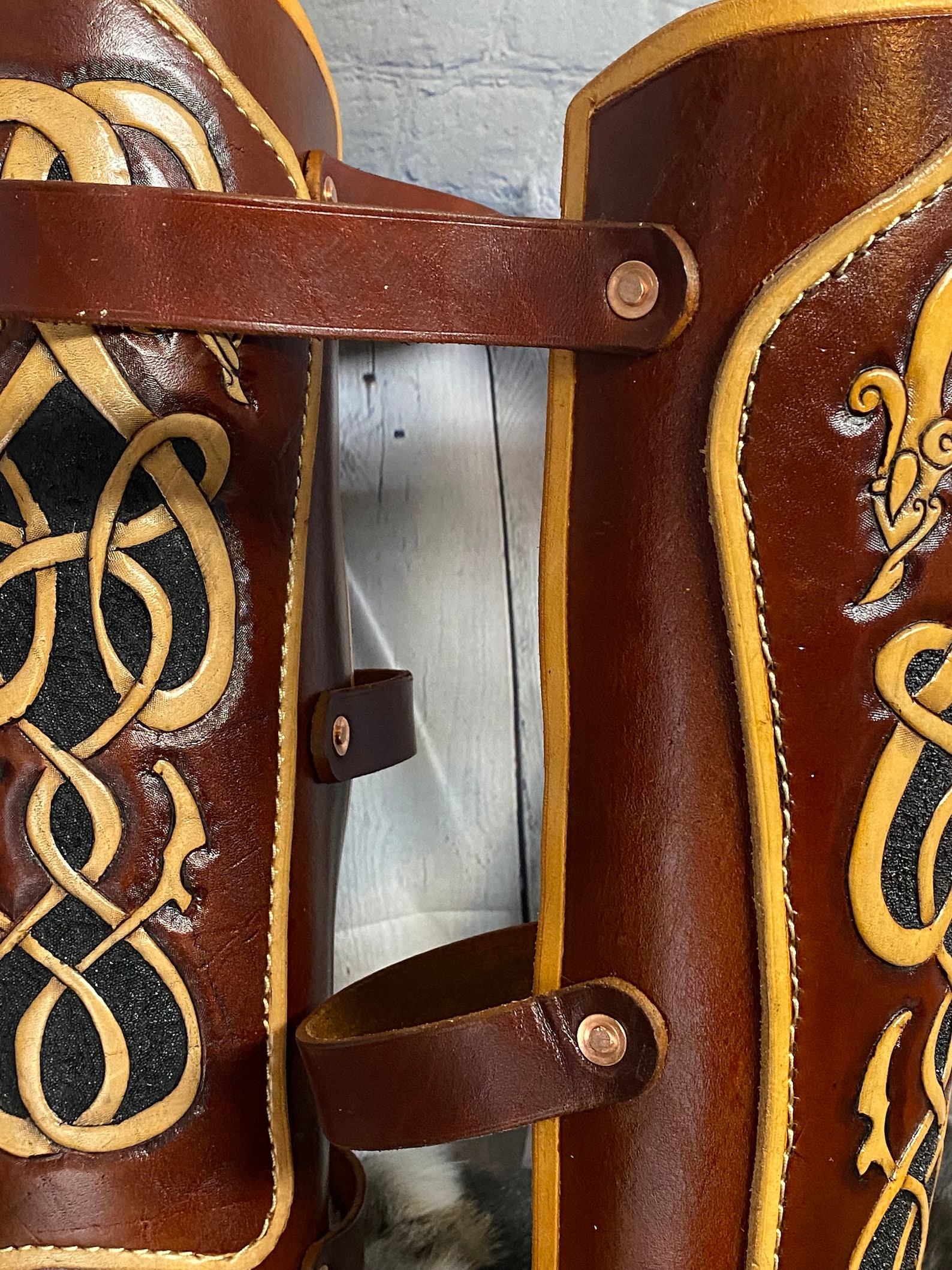 Leather Leg Shin Armor Guards Vikign/celtic Renaissance Roleplay LARP ...
