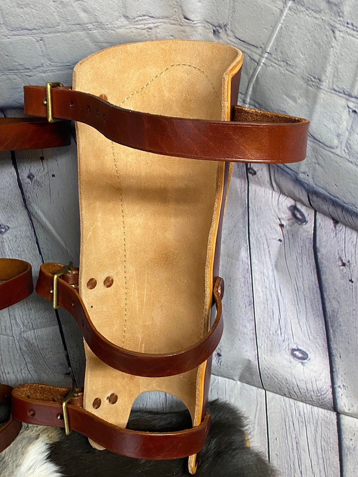 Leather Leg Shin Armor Guards Vikign/celtic Renaissance Roleplay LARP ...