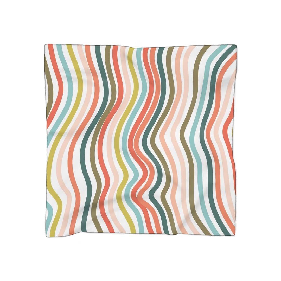 Rainbow Topography Poly Scarf - Etsy