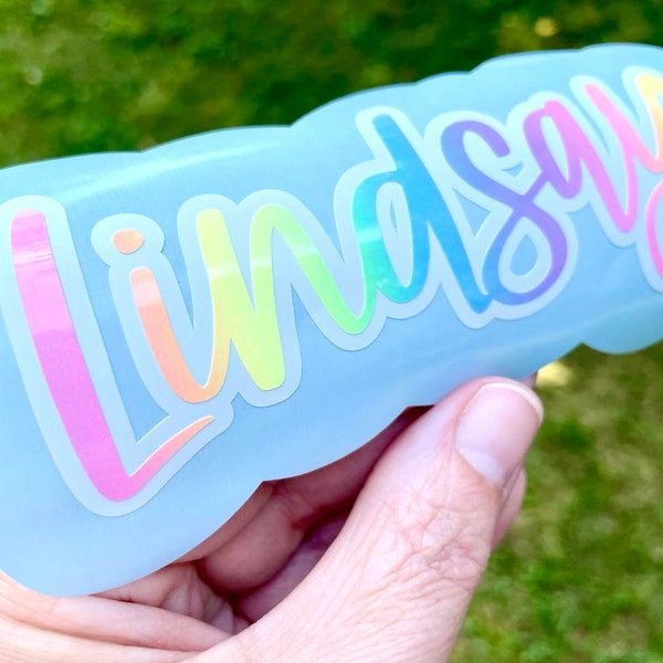 Vinyl Name Sticker - Etsy