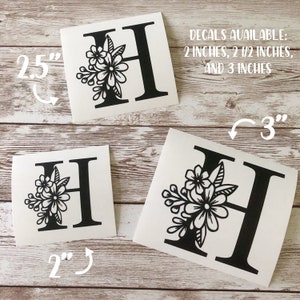 Free Shipping - Initial Decal, Single Letter Monogram, Vinyl Initial ...