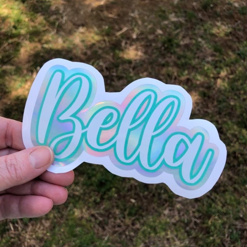 Vinyl Name Sticker - Etsy