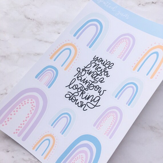 Youll Never Find a Rainbow Looking Down Encouragement - Etsy