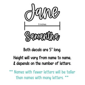 Free Shipping - Holographic Vinyl Name Decal, Vinyl Name Sticker ...