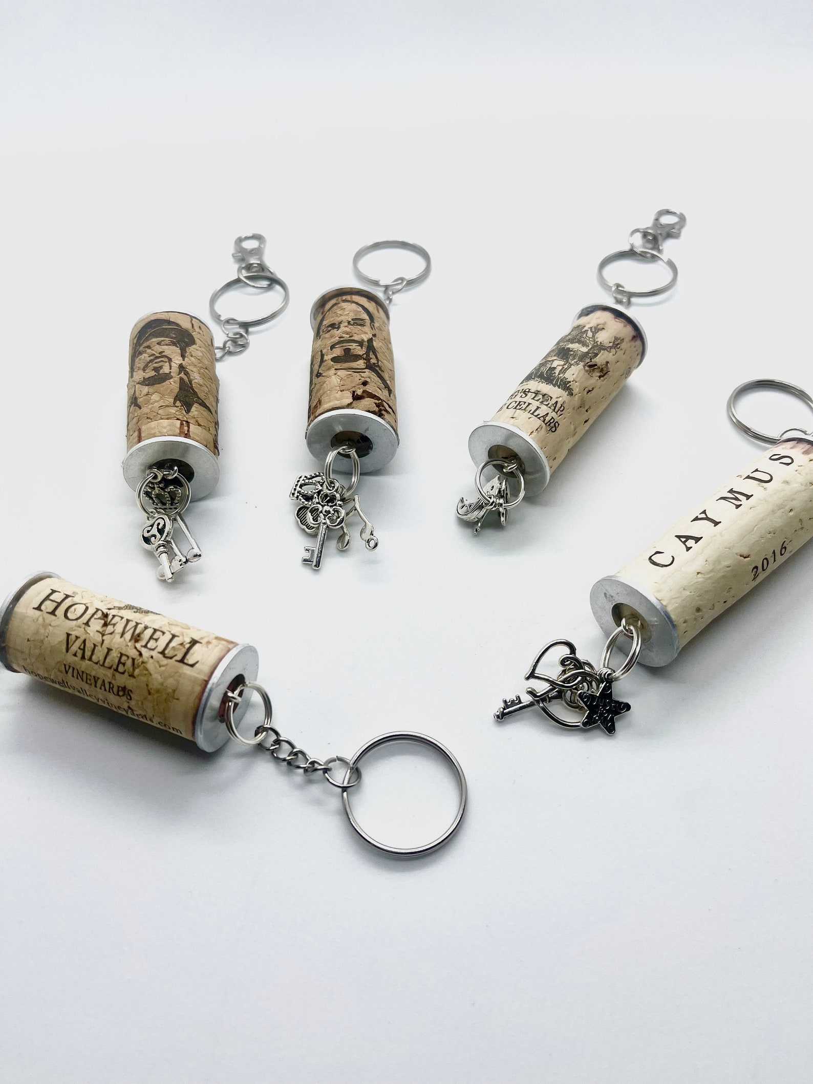 Wine Cork Key Chain Cork Keychain Recycled Wine Cork Wine Cork Wine ...