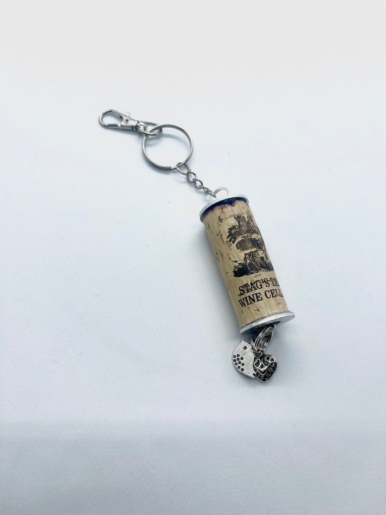 Wine Cork Key Chain Cork Keychain Recycled Wine Cork Wine Cork Wine ...