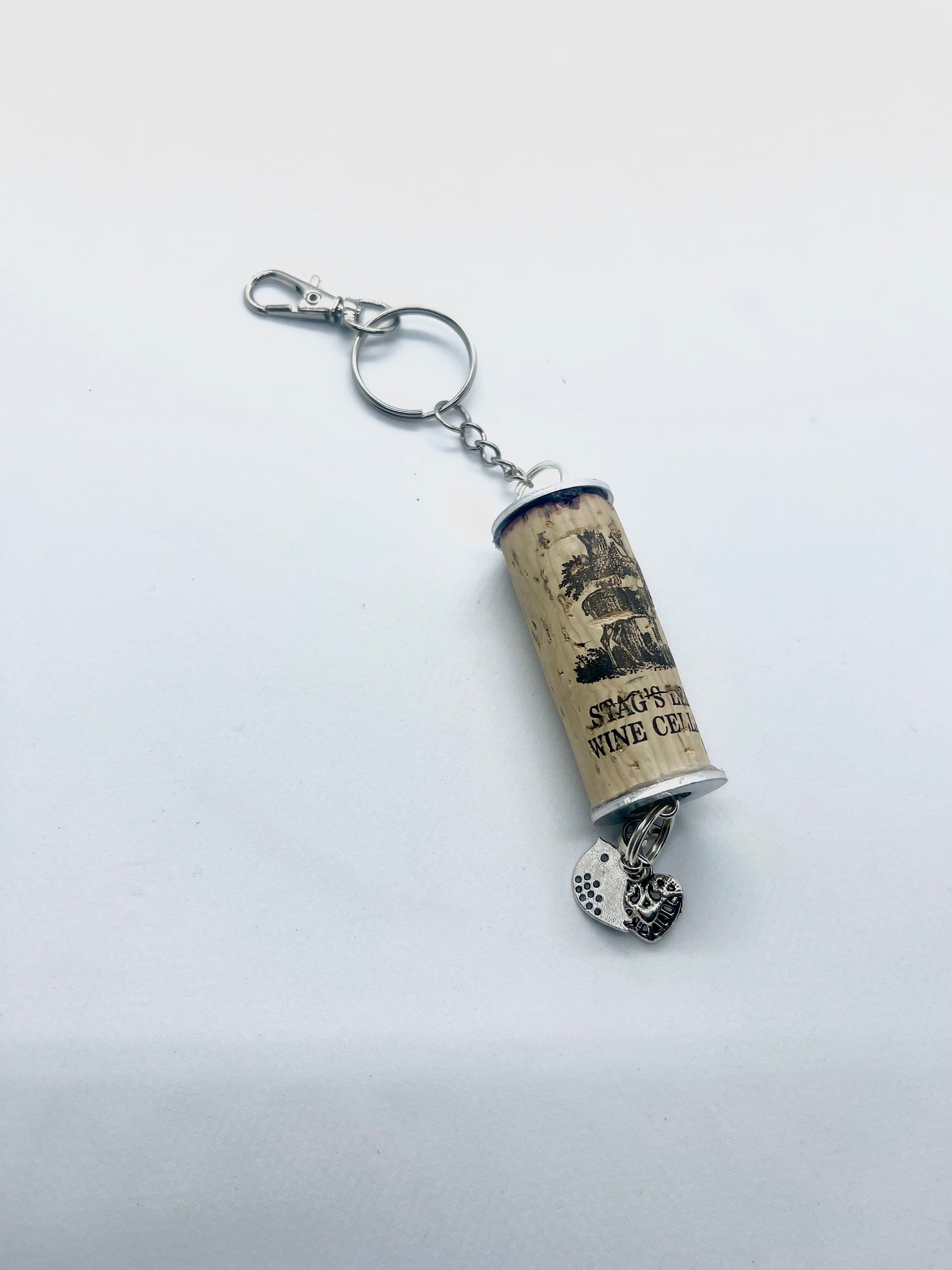 Wine Cork Key Chain Cork Keychain Recycled Wine Cork Wine Cork Wine ...