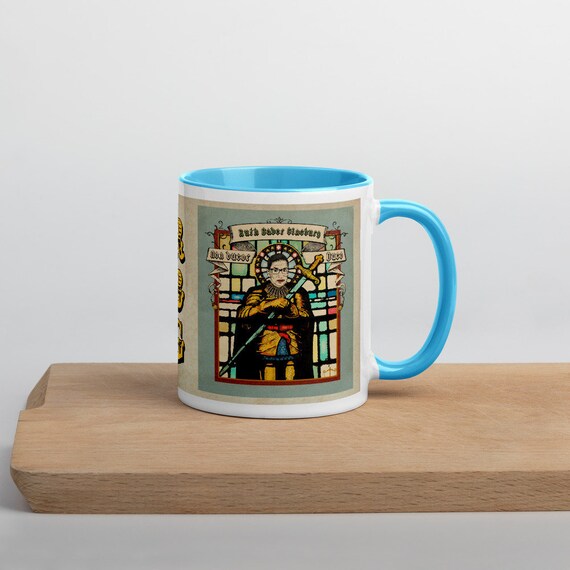 RBG Ruth Bader Ginsburg Mug With Color Inside | Etsy