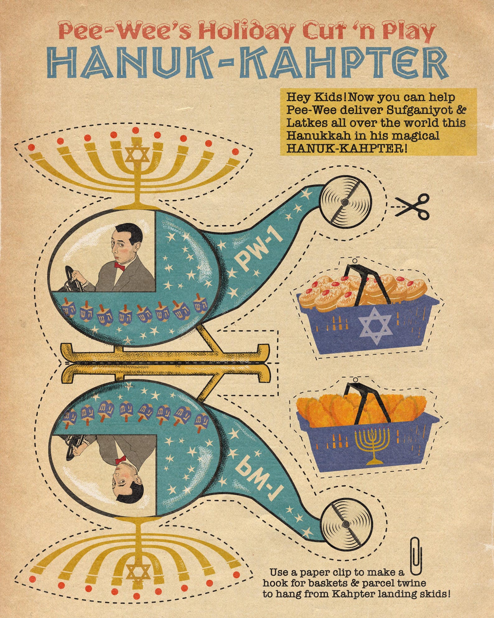 Pee-wee's Hanukkah Hannuk-kahpter Cut-n-play - Etsy