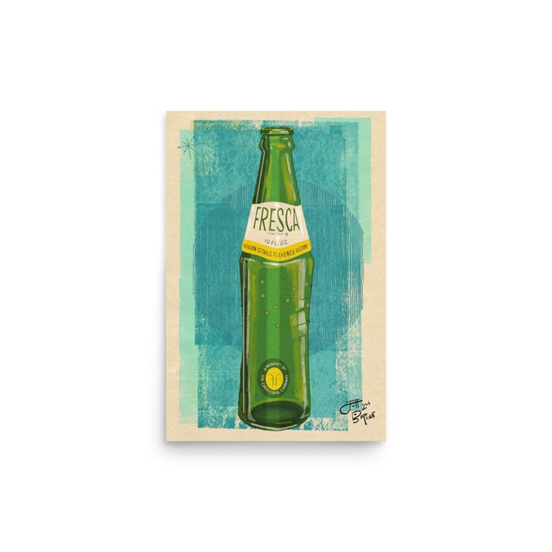 Fresca Soda Bottle Art Print: Retro Beverage Poster - Etsy