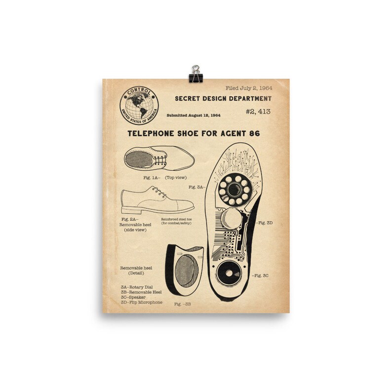 Get Smart Phone Shoe Poster - Etsy